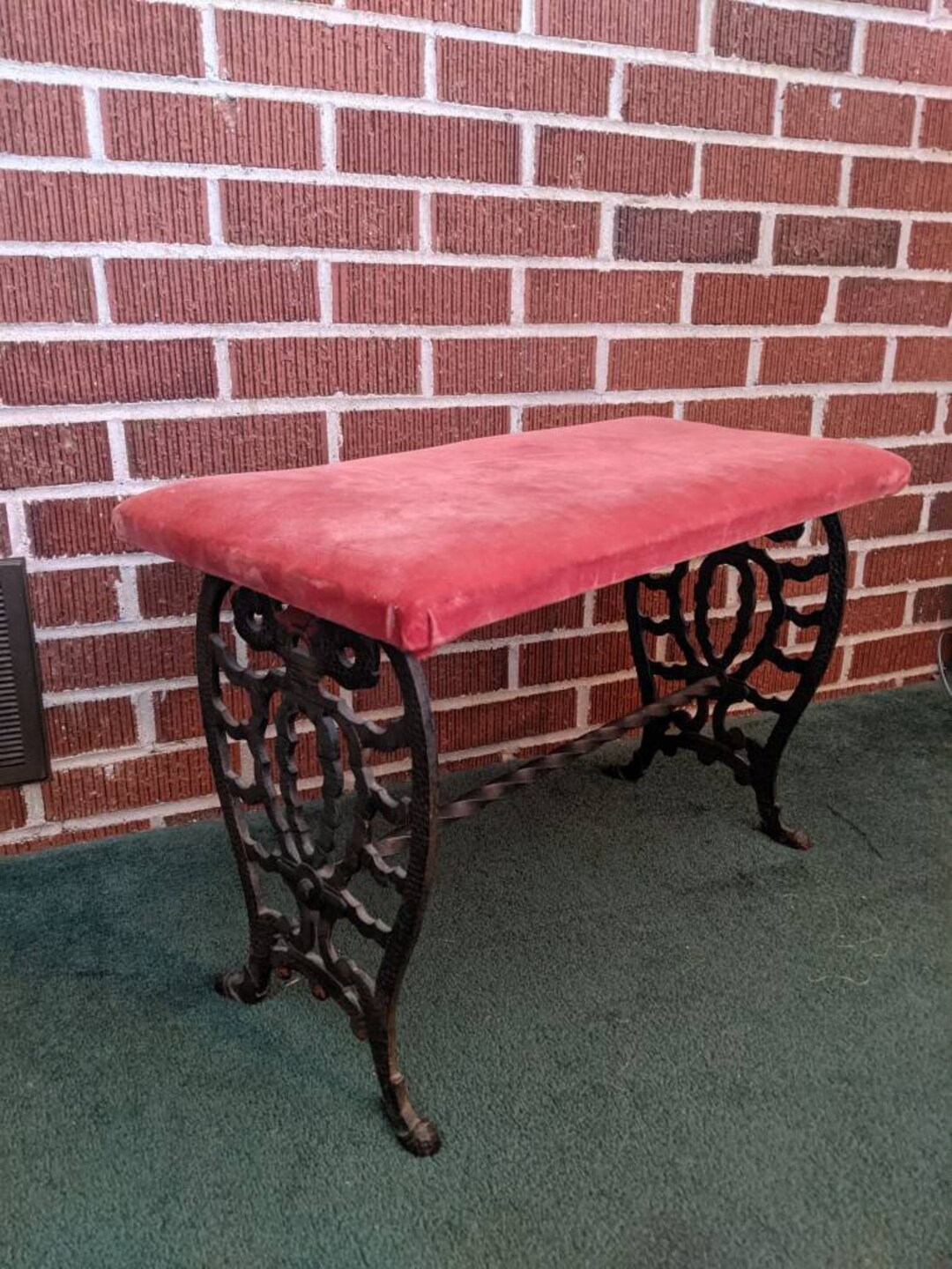 Antique 1920s Art Deco Cast Iron Radio Bench With Original - Etsy