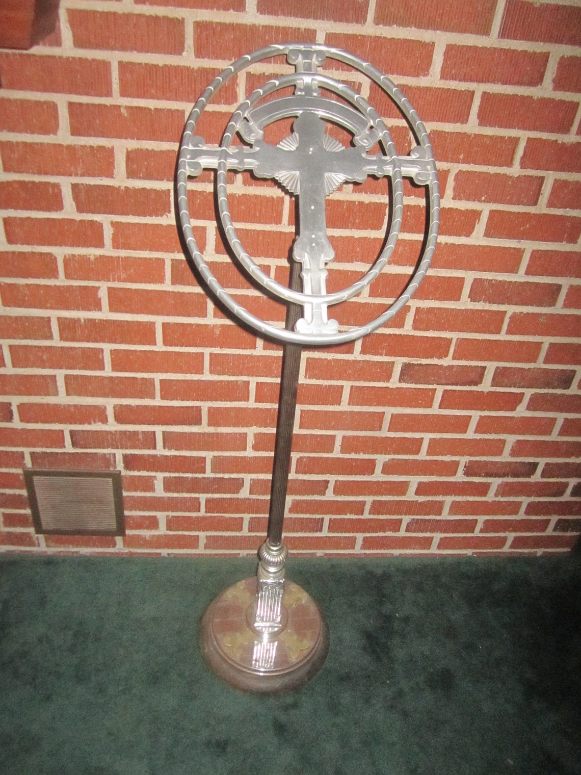 Vintage 1920s/30s Metal Floor Standing Church Altar Pulpit With Cast ...