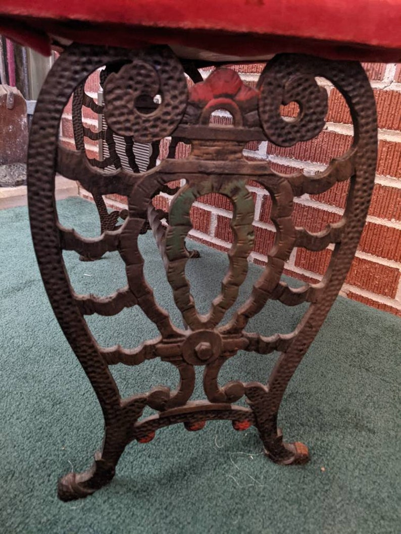 Antique 1920s Art Deco Cast Iron Radio Bench With Original - Etsy