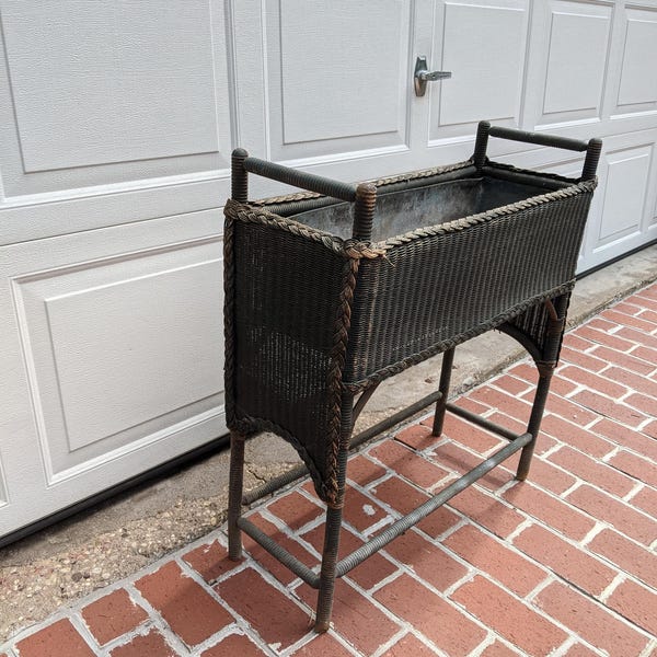 Wicker Planter - Etsy