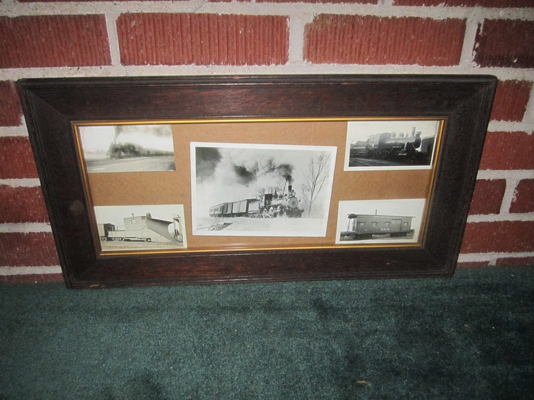 Antique C1900 Arts and Crafts Era Oak Hanging Picture Frame With E&M ...