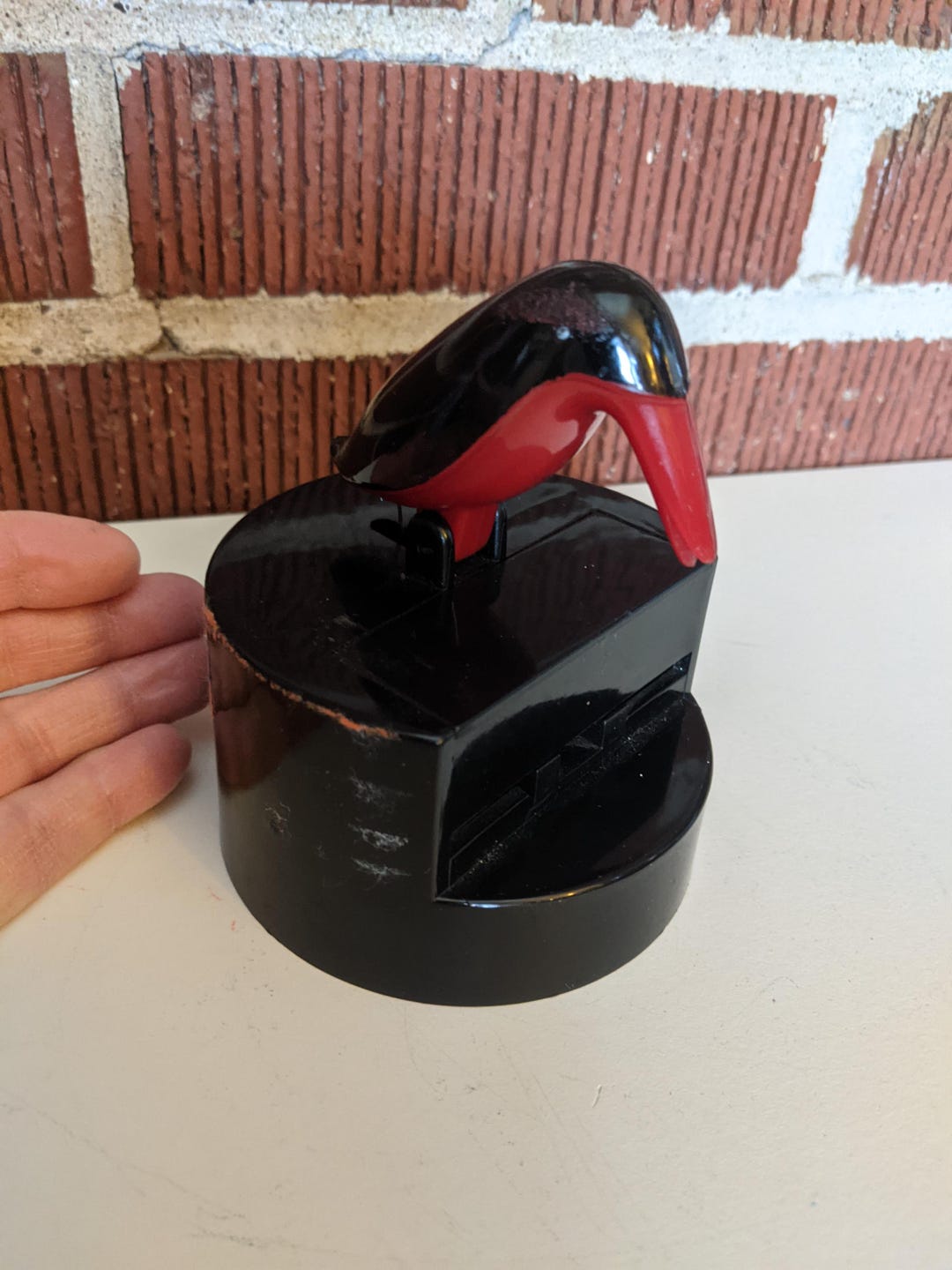 Vintage Mid Century Modern Toothpick Dispenser With Black and Red ...
