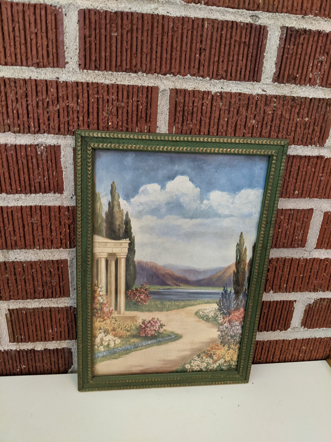 Antique 1920s Small Framed Signed Art Deco Garden Print - Etsy