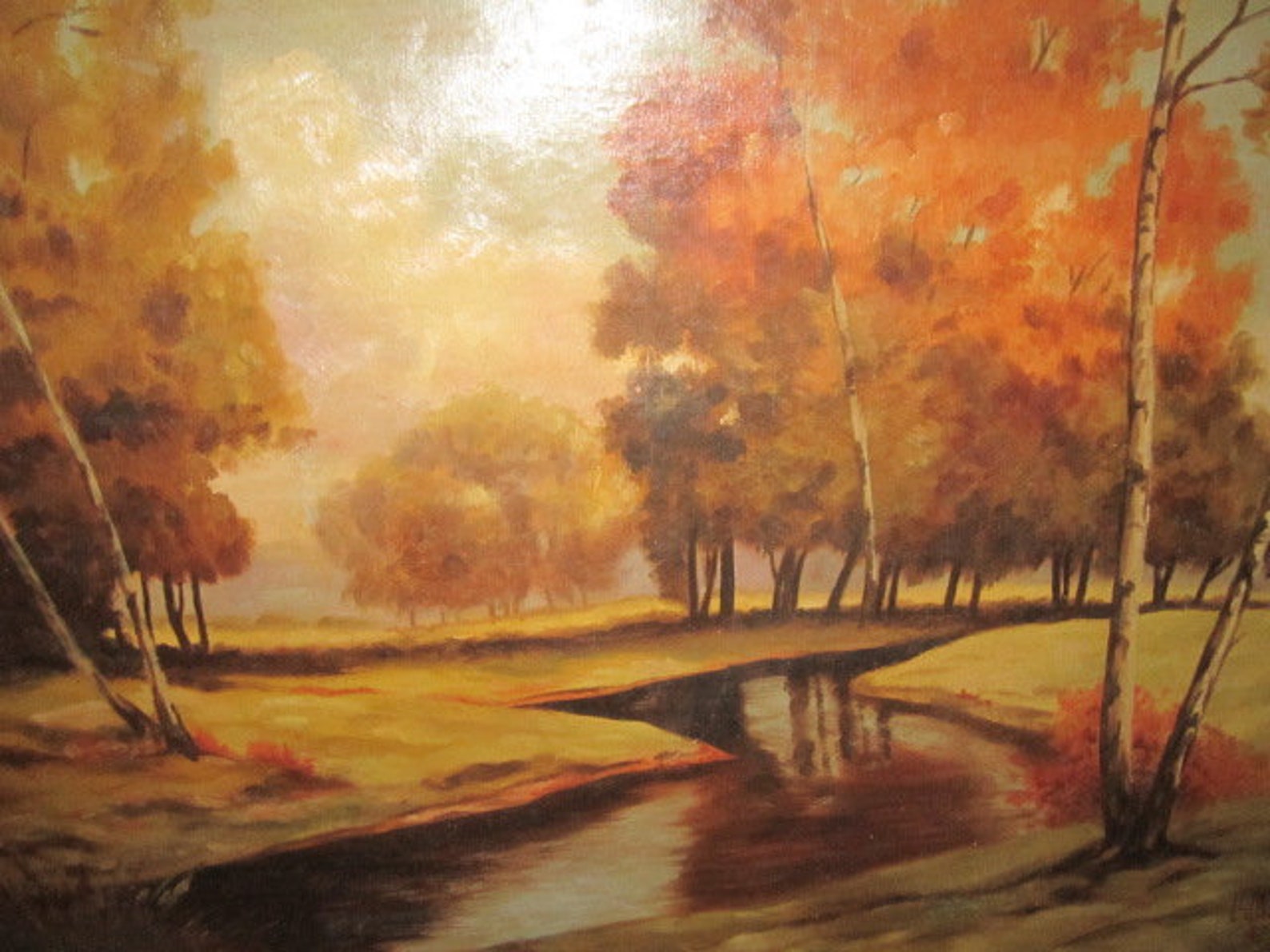 Vintage 1940s Original Framed Large Plein Aire Landscape | Etsy