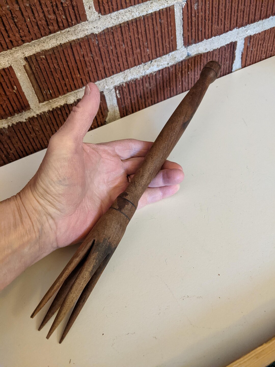 Antique Primitive Treenware Flesh Fork Tool From Midwest Estate - Etsy