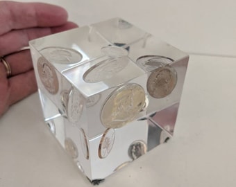 Lucite Cube Coins - Etsy