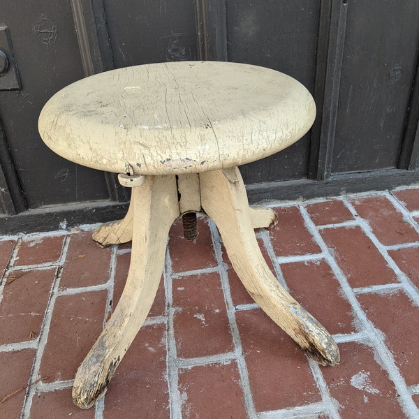 Antique Piano Stool - Etsy