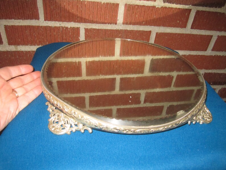 Antique 12 Beveled Glass Plateau Mirror With Ornate - Etsy Antique 12 Beveled Glass Plateau Mirror With Ornate - Etsy