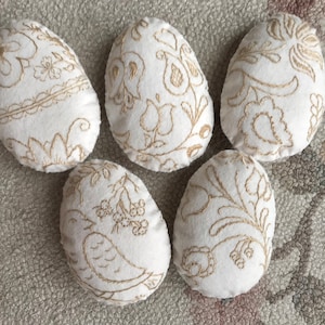 Hand Embroidered Easter Eggs /easter Bowl Fillers - Etsy
