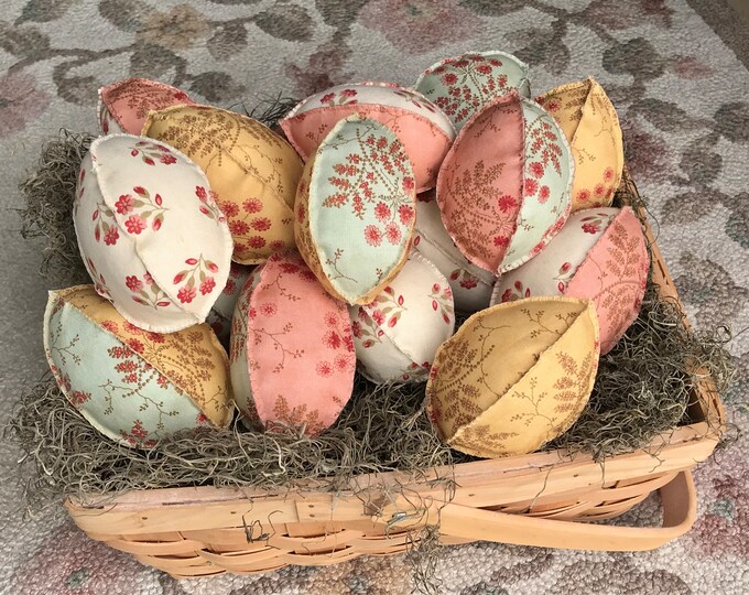 Spring Fabric Egg Bowl Fillers/ Easter Egg Decor/farmhouse Spring Eggs - Etsy