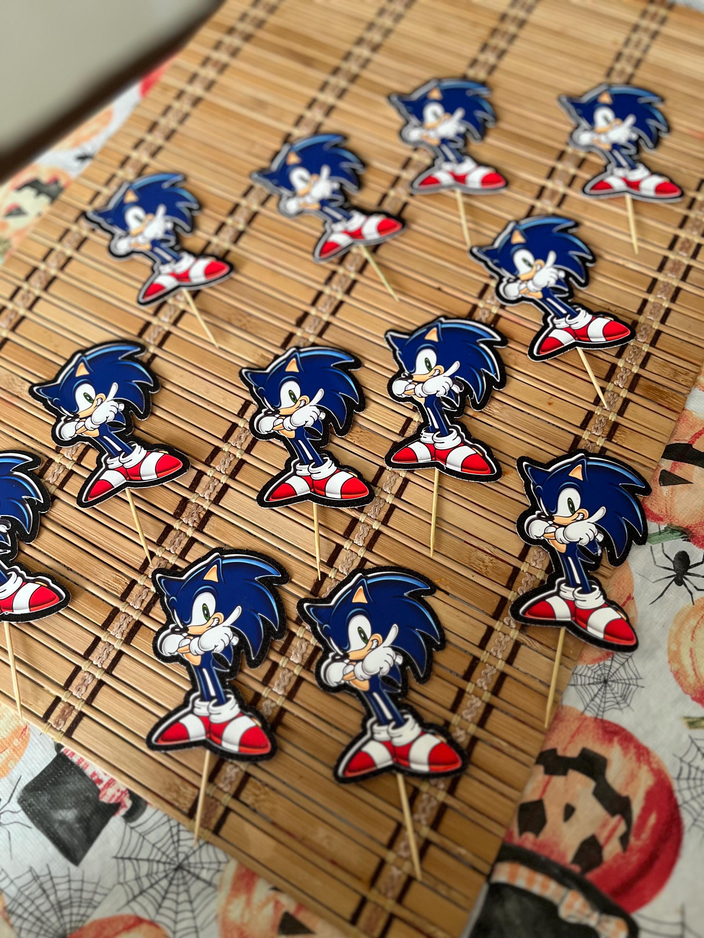 Cupcake Topper Sonic - Etsy