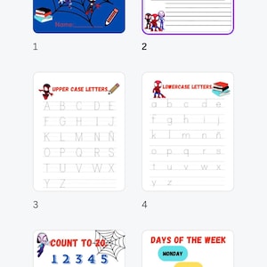 Preschool Printable Learning Busy Book Spiderman - Etsy