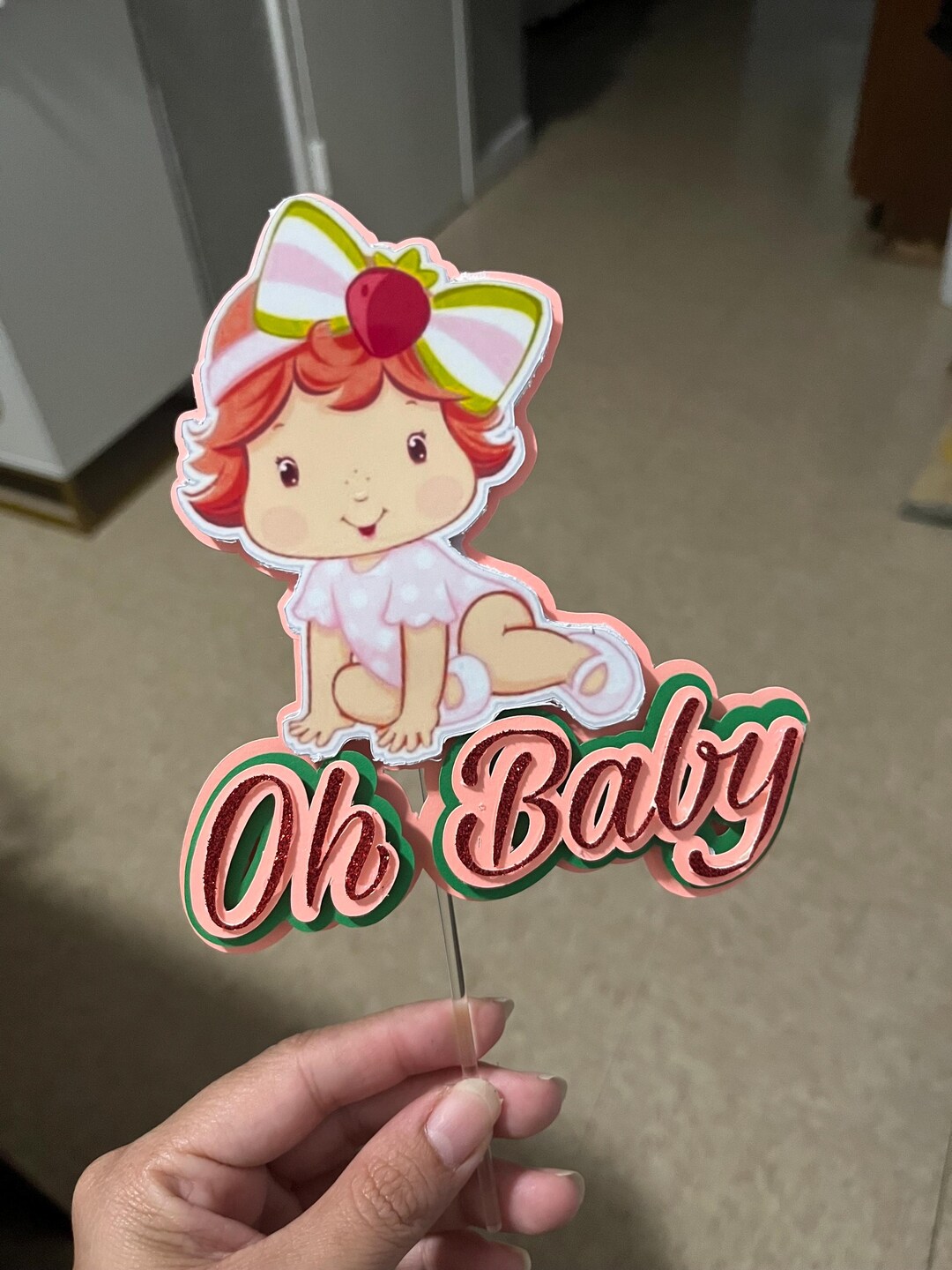 Cake Topper Straberry Shotcake Baby Shower - Etsy