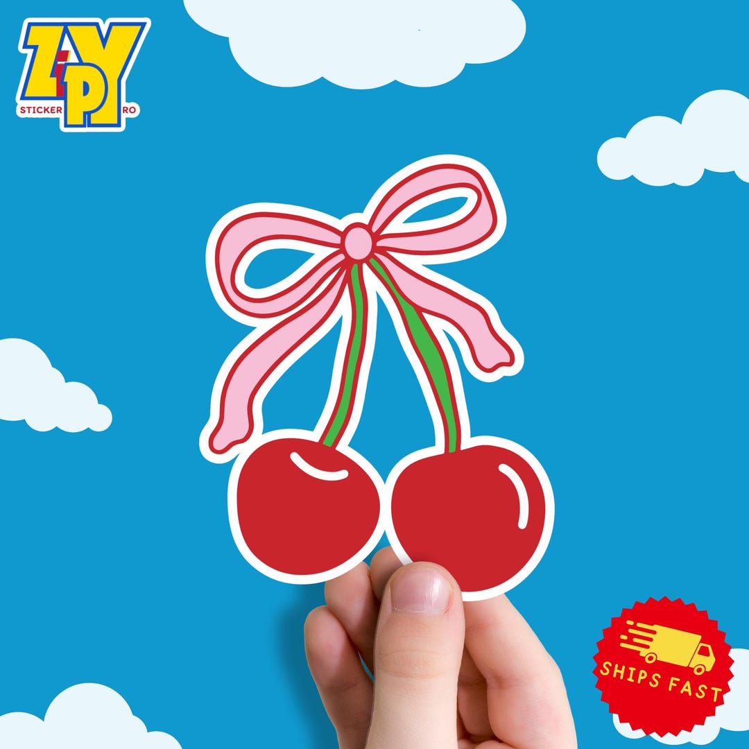 Cherries Sticker, Girly Sticker, Aesthetic Sticker, Cute Stickers ...