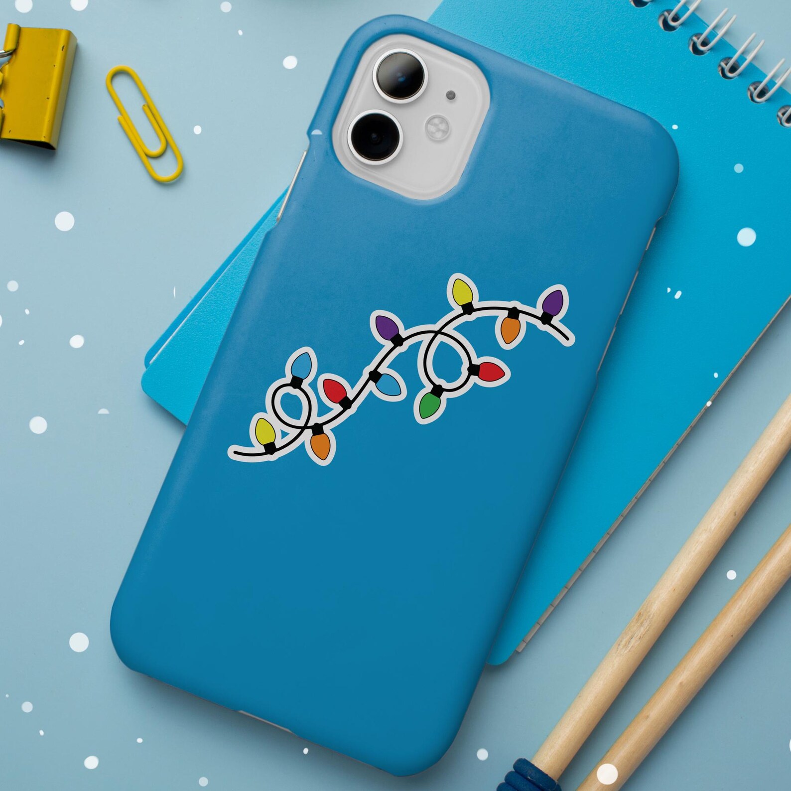 Christmas Lights Sticker, Cute Christmas Sticker, Stocking Stuffer ...