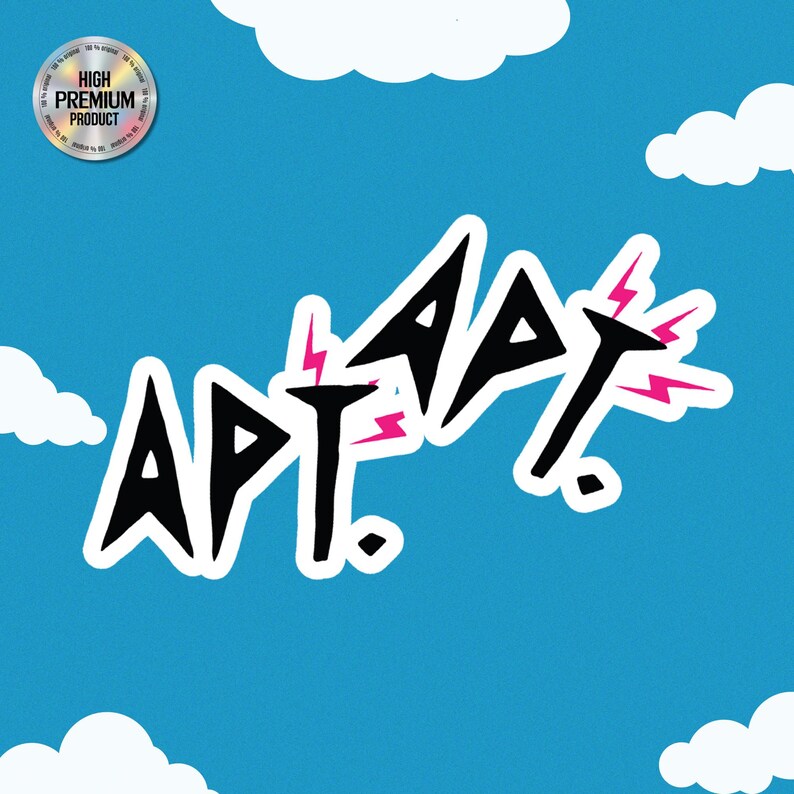 APT Rose Bruno Mars Sticker, Kpop Sticker , Music-inspired Design for ...