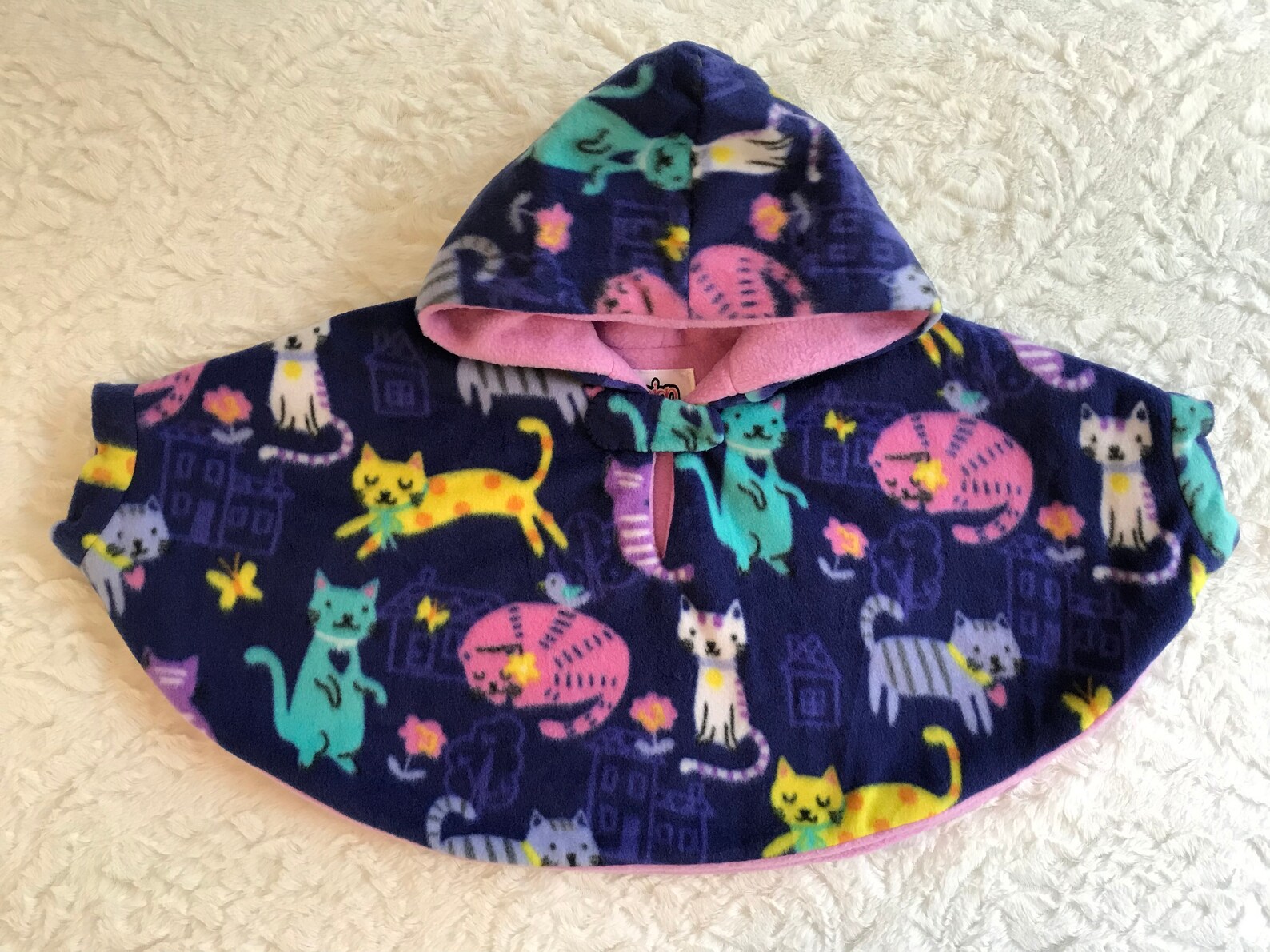 Cat Fleece Poncho - Etsy