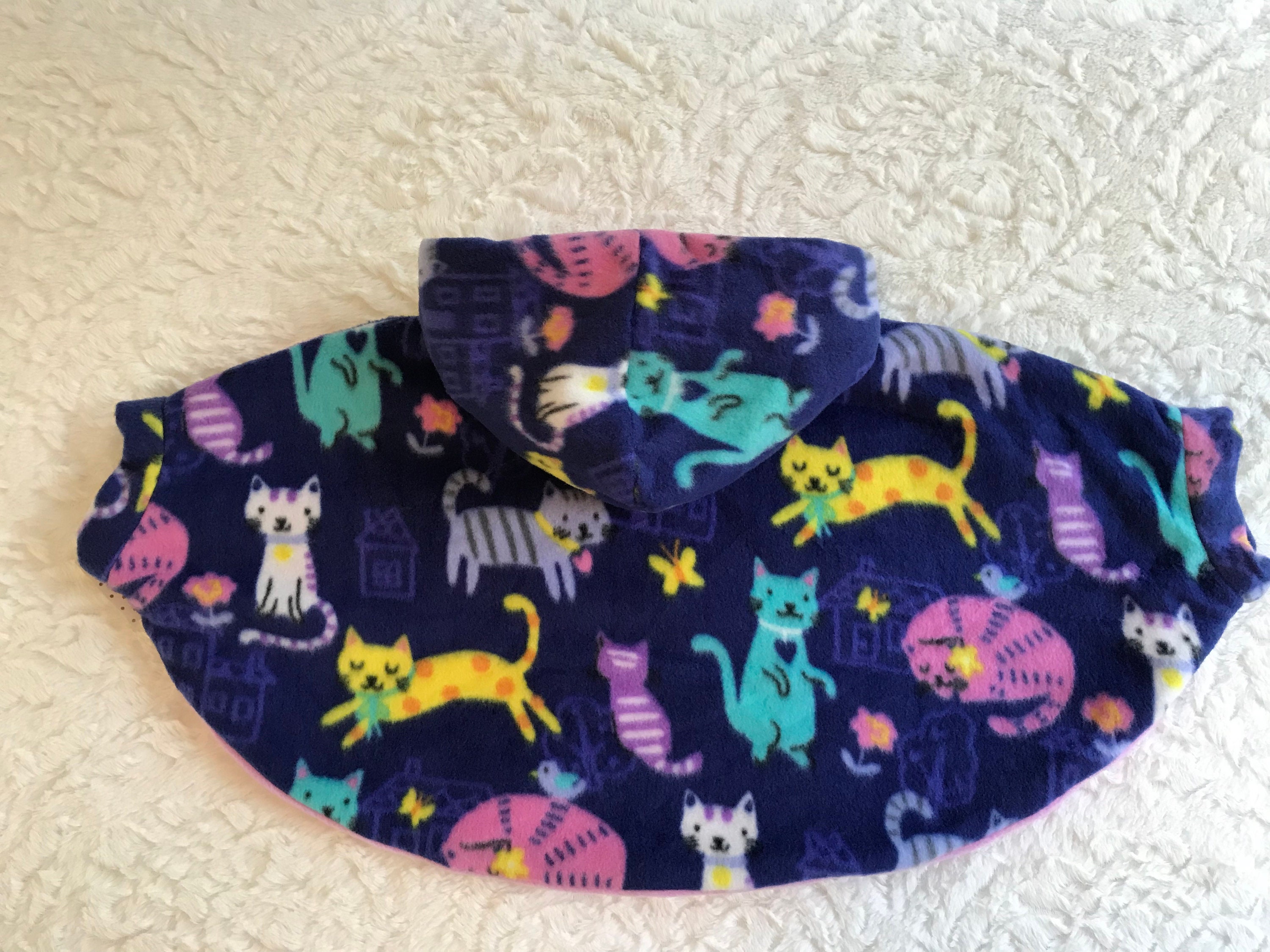 Cat Fleece Poncho - Etsy