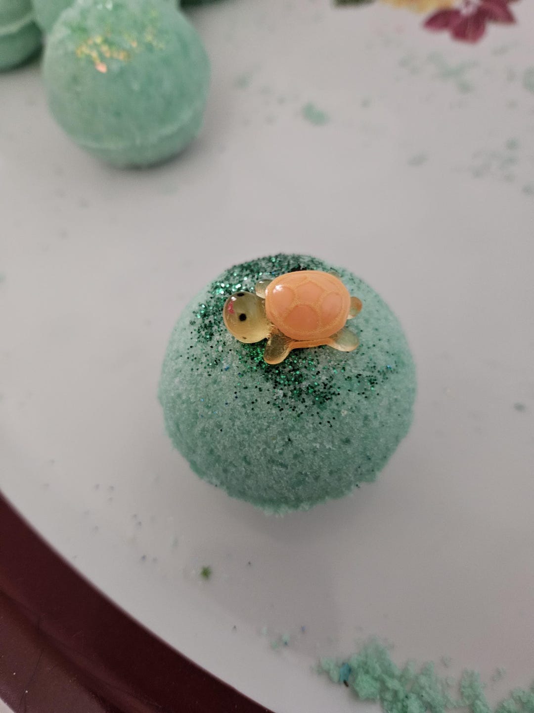 Bath Bomb With Glow in the Dark Turtle Surprise! - Etsy