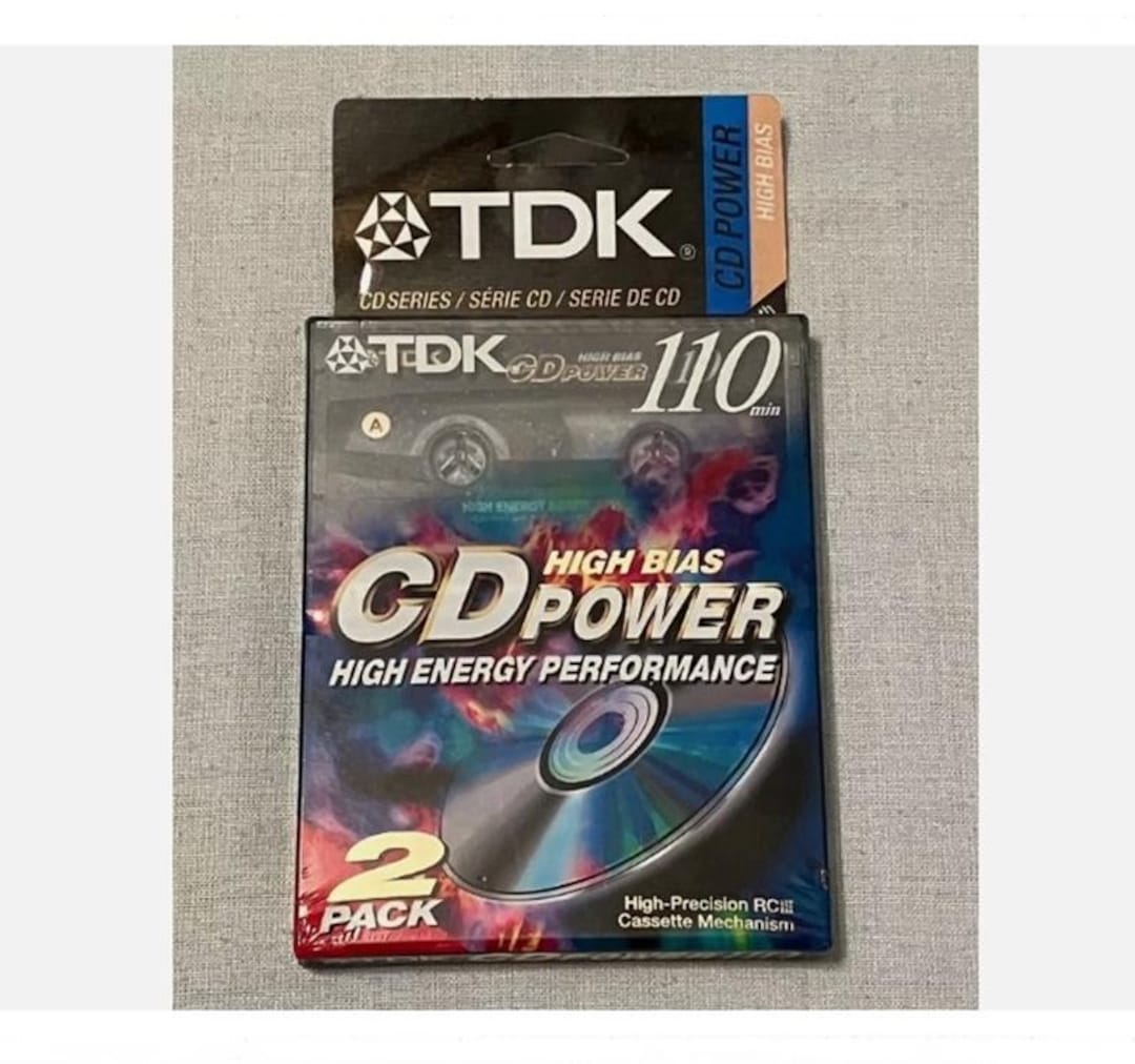 TDK CD Power 110 Minute Lot of 2 High Bias Blank Audio Cassette Tapes Sealed NEW (E) - Etsy