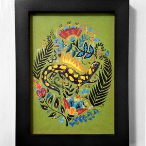 Salamander Wall Art Print Framed or Unframed - Etsy