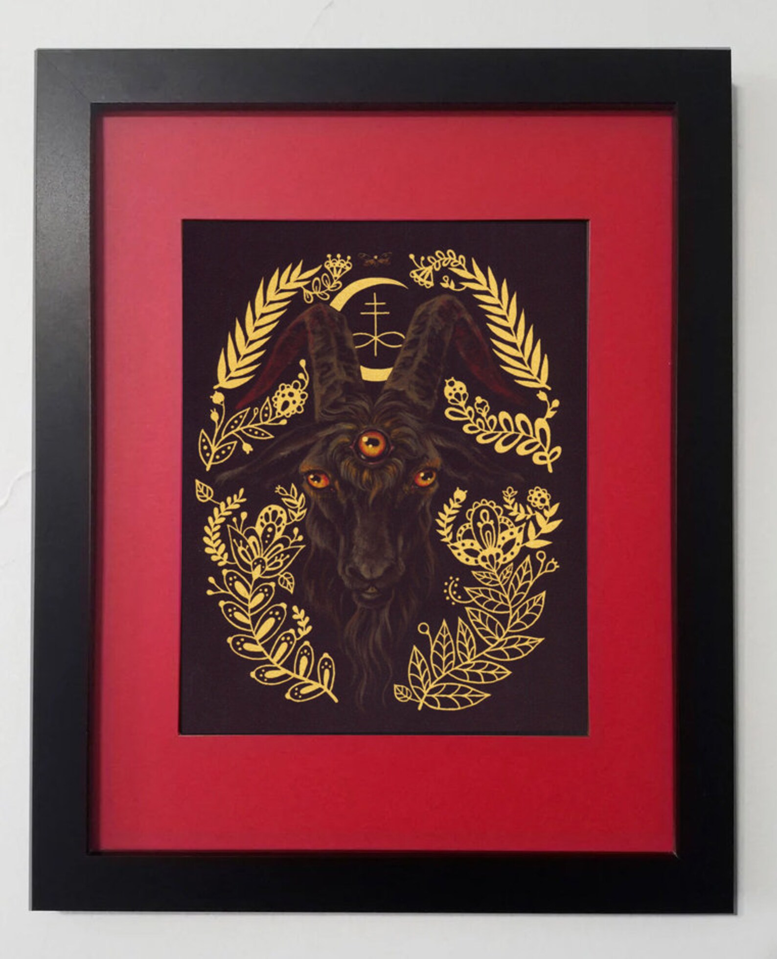 Black Goat Gold Wall Art Print Framed or Unframed - Etsy
