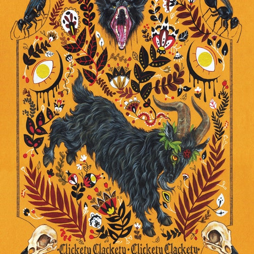 Black Goat Gold Wall Art Print Framed or Unframed - Etsy