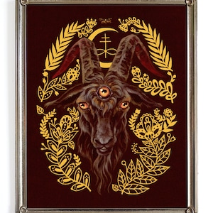 Black Goat Gold Wall Art Print Framed or Unframed - Etsy