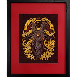 Black Goat Gold Wall Art Print Framed or Unframed - Etsy