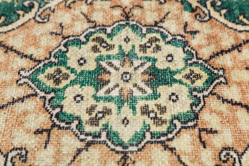 Rustic Worn Looking Kilim Green Carpet, Turkish Kilim Rug, Ethnic ...