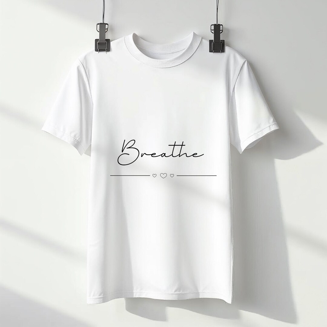 Breathe Script Design, Mindfulness Clipart, Yoga Sublimation (digital ...