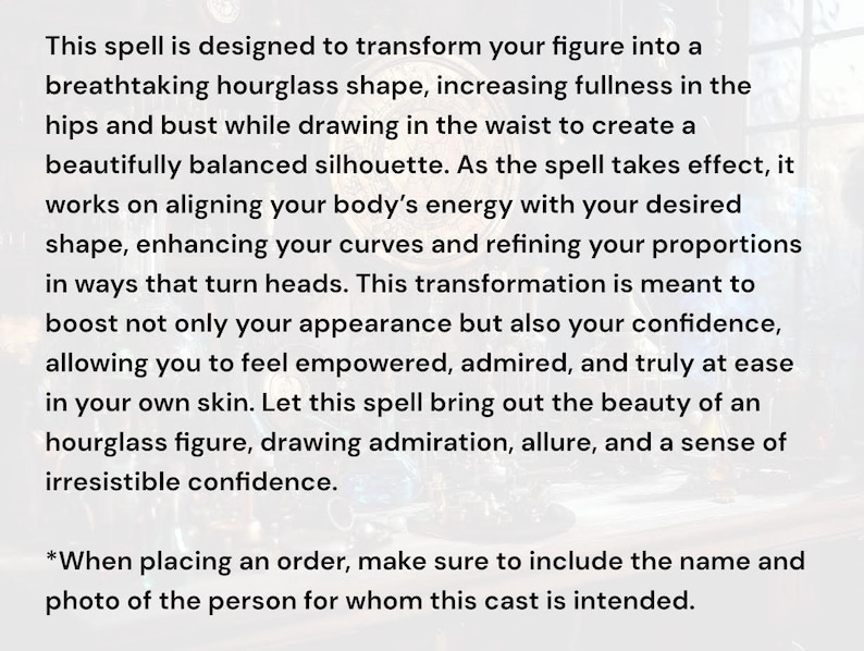 Hourglass Figure Spell Enlarge Butt and Breasts While Shrinking Waist ...