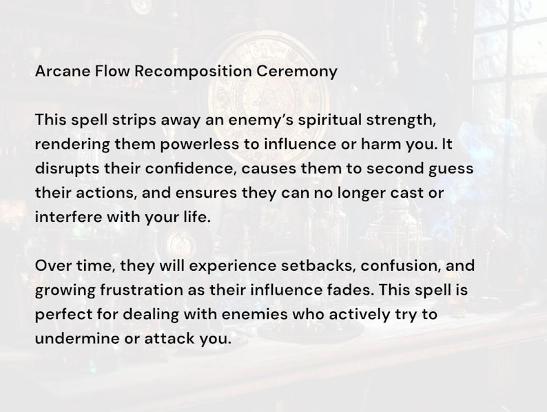 Arcane Flow Recomposition Ceremony - Etsy