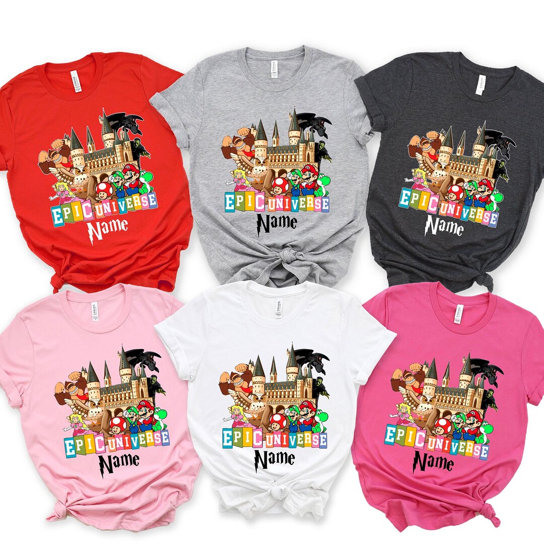 Personalized Epic Universe Shirt, Custom Name Epic Universe Family ...