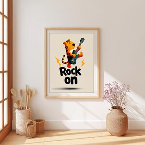Rock on – Set of 5 Cute Animal Music Posters | Fun Minimalist Wall Art ...
