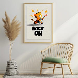 Rock on – Set of 5 Cute Animal Music Posters | Fun Minimalist Wall Art ...