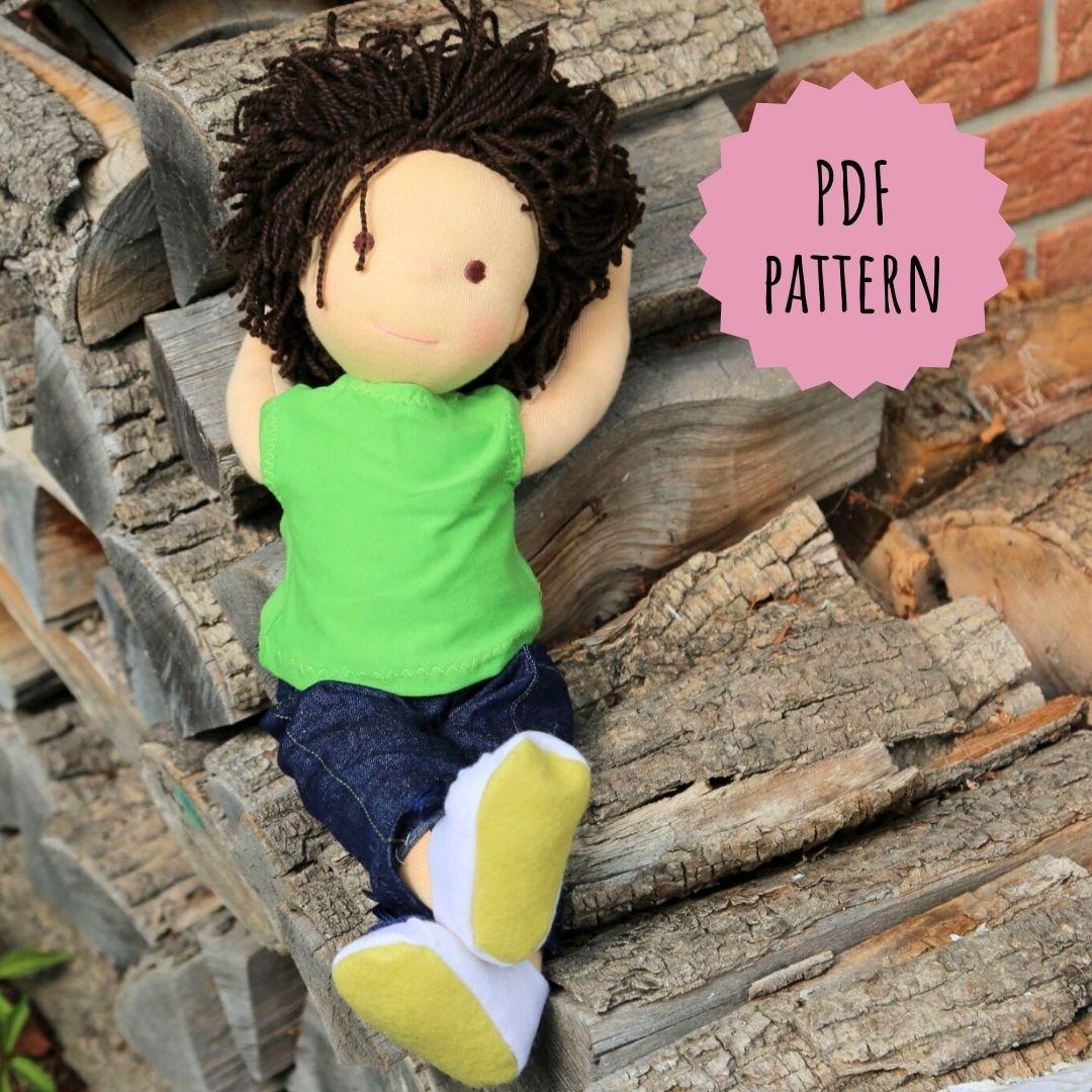 Boy Doll Sewing Pattern and Tutorial Pdf Waldorf Inpired Nature Fiber ...