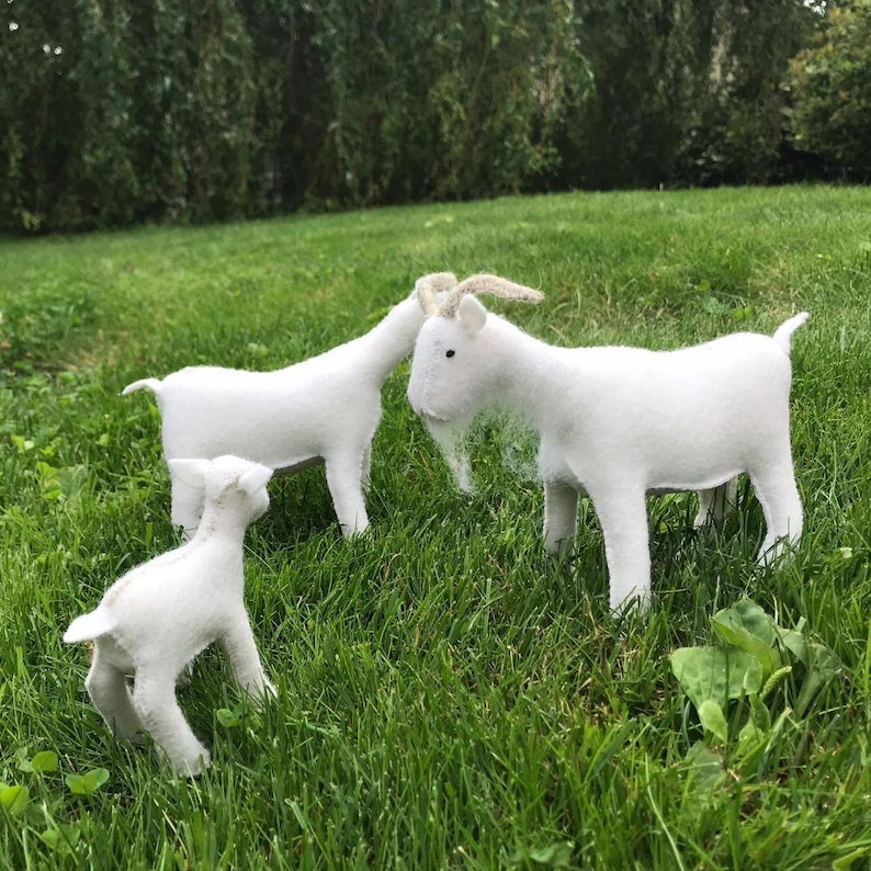 DIY Goat, Billy Goat & Kid Sewing Pattern - Create Adorable Felt Farm ...