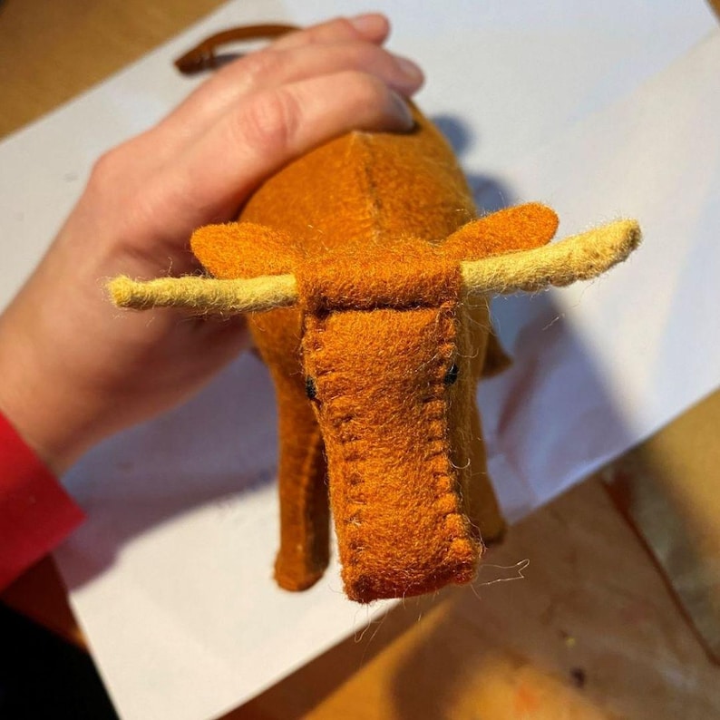 Felt Cow and Calf Sewing Pattern: DIY Waldorf Farm Animal Toy (PDF ...