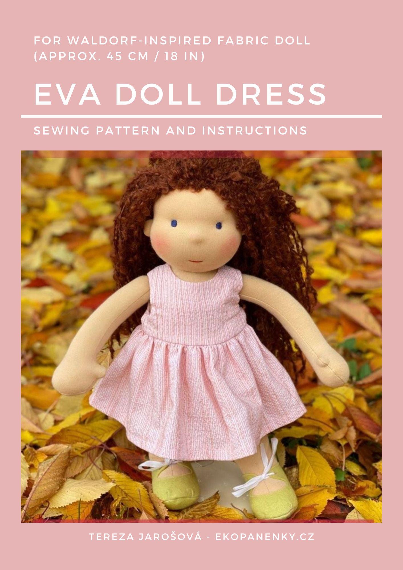 Eva Doll Dress – PDF Sewing Pattern for 45 Cm Waldorf-inspired Cloth ...