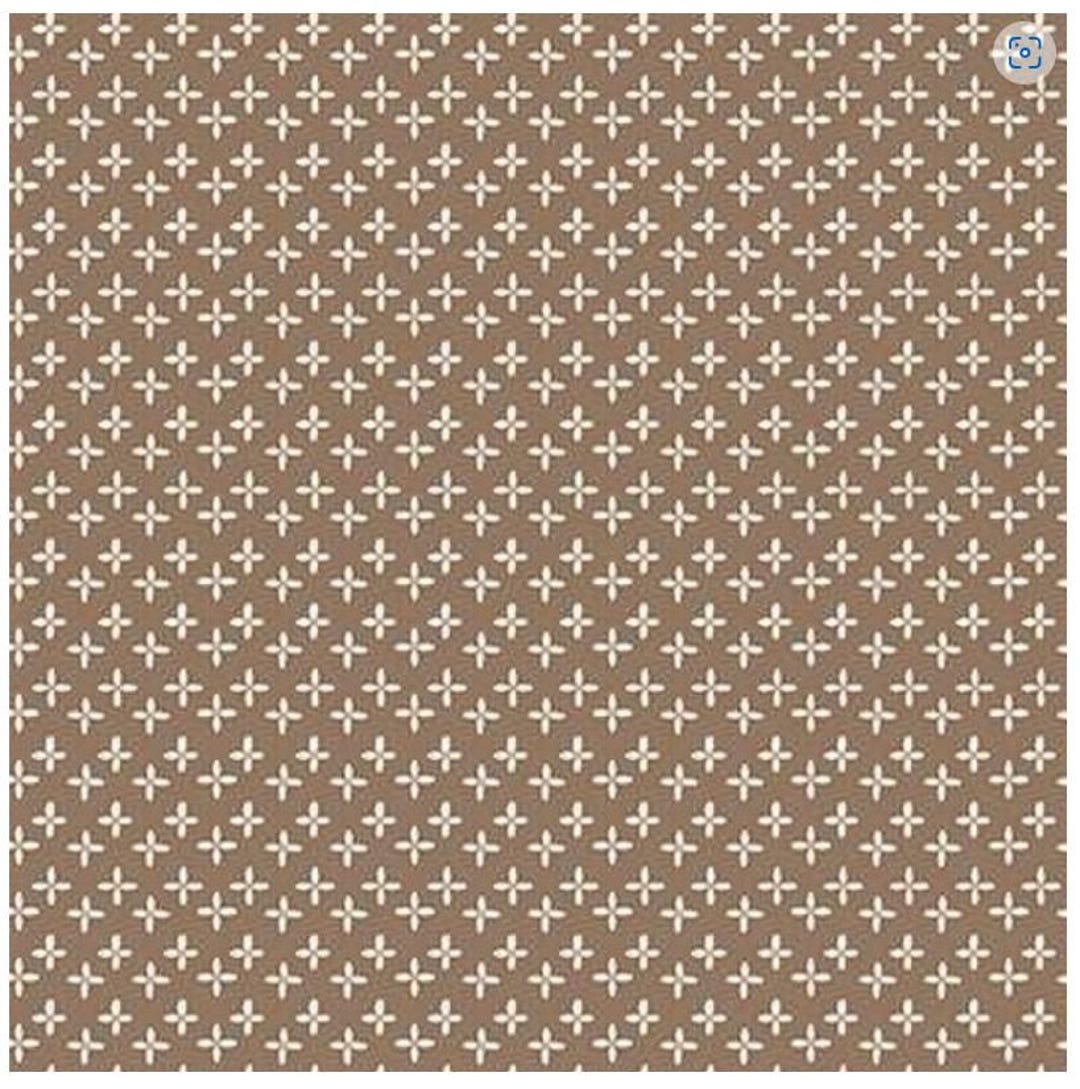 Riley Blake - Lori Holt Calico Daisy, Chestnut Fabric, Brown Cotton ...