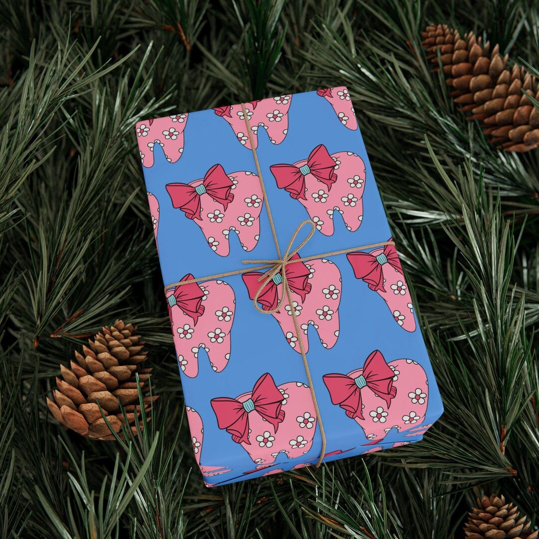 Dentist Wrapping Paper, Dental Gift Wrapping Paper, Dentist Gift Wrap ...