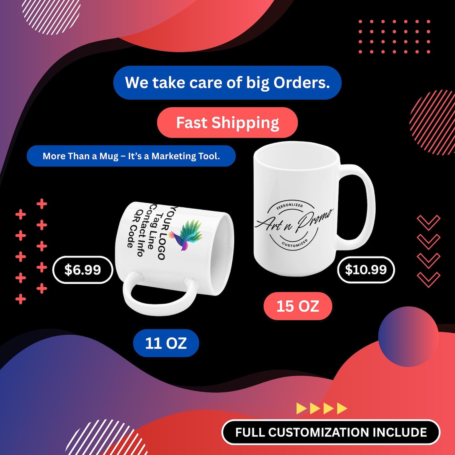 Custom Logo Mugs for Business - Bulk Orders, Personalized Company Cups ...
