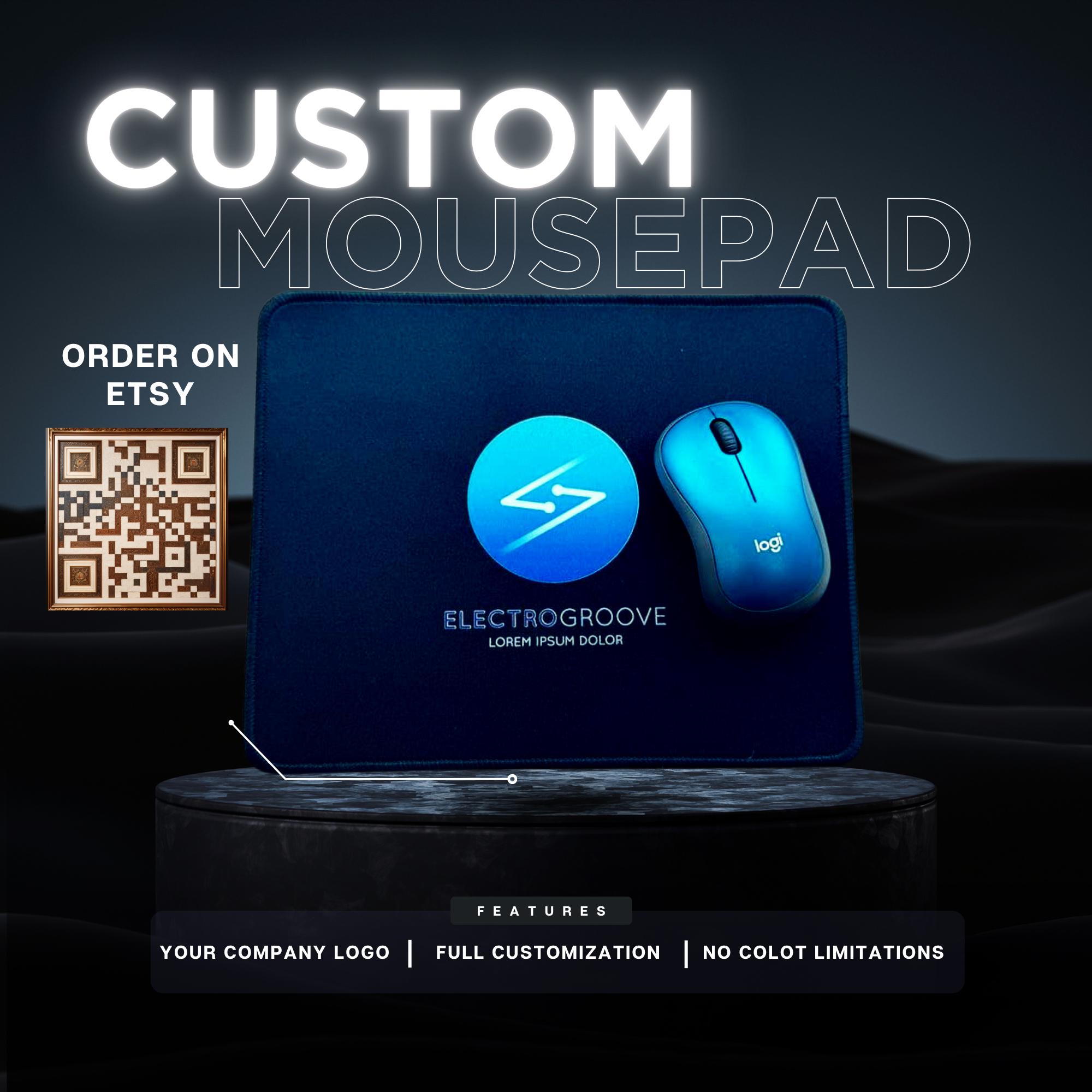 Bulk Custom Black Mouse Pads | Business Logo, Corporate Gifts - Etsy