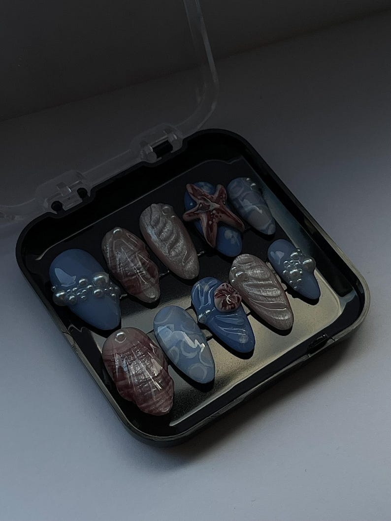 Beach Aesthetic Press on Nails - Etsy