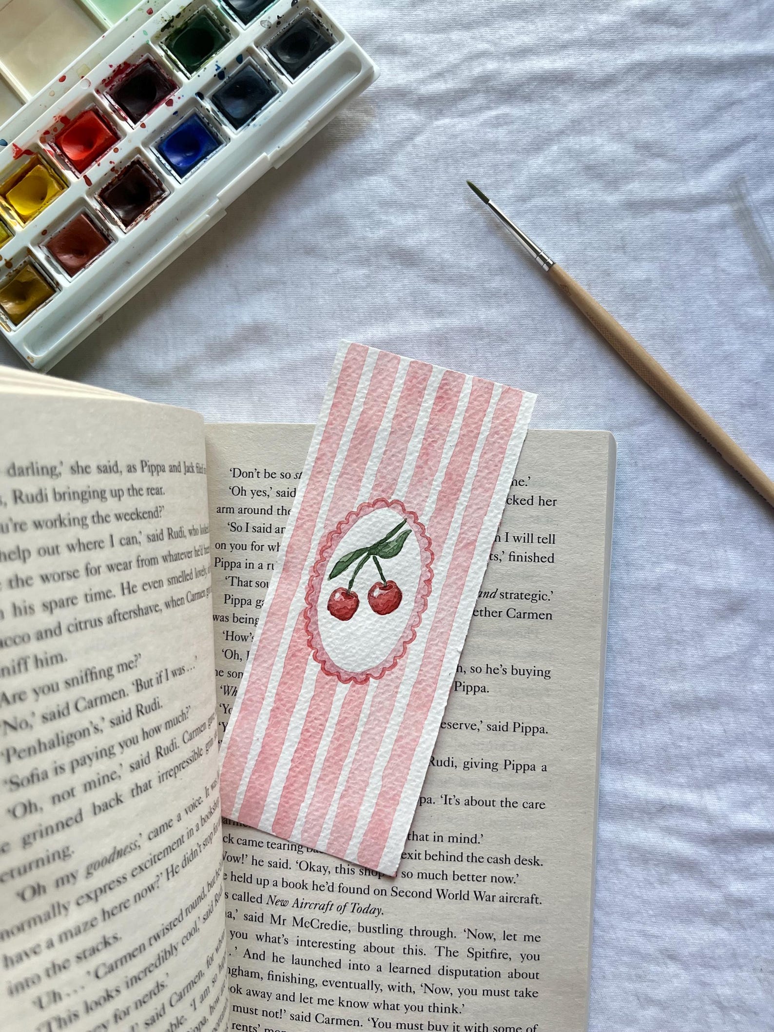 Hand Painted Watercolor Bookmarks, Gifts for Book Lovers, Handmade ...