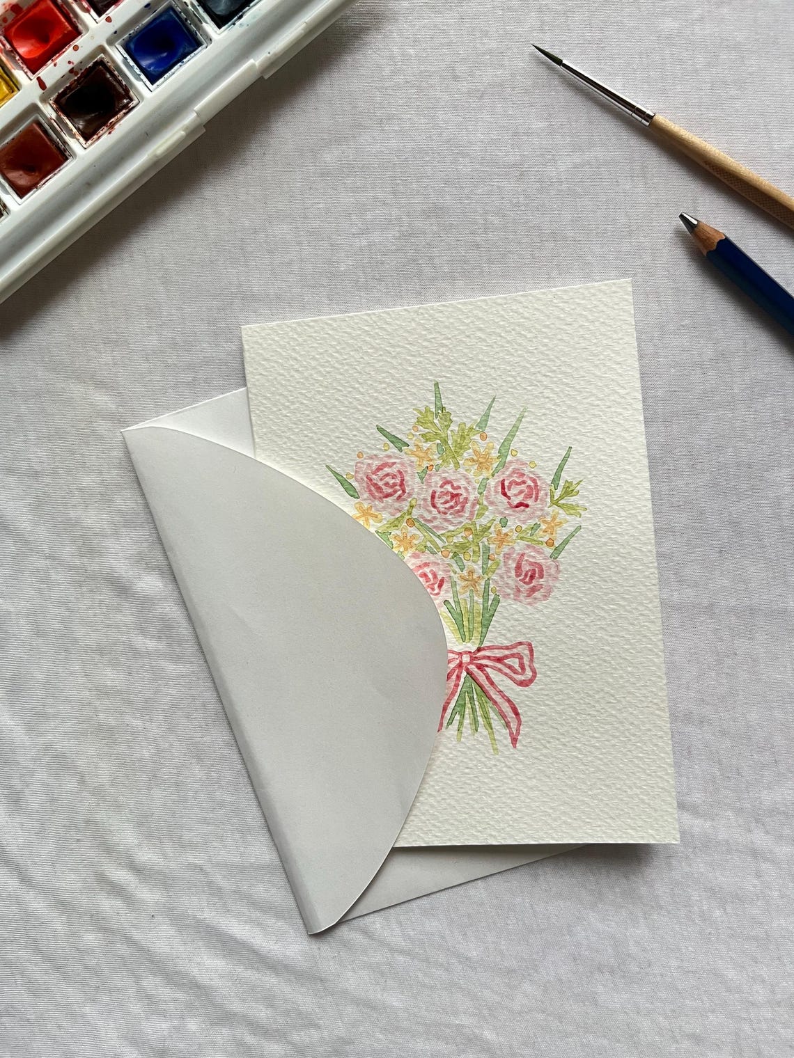 Hand Painted Watercolor Flower Cards, Greetings Cards, Greetings ...