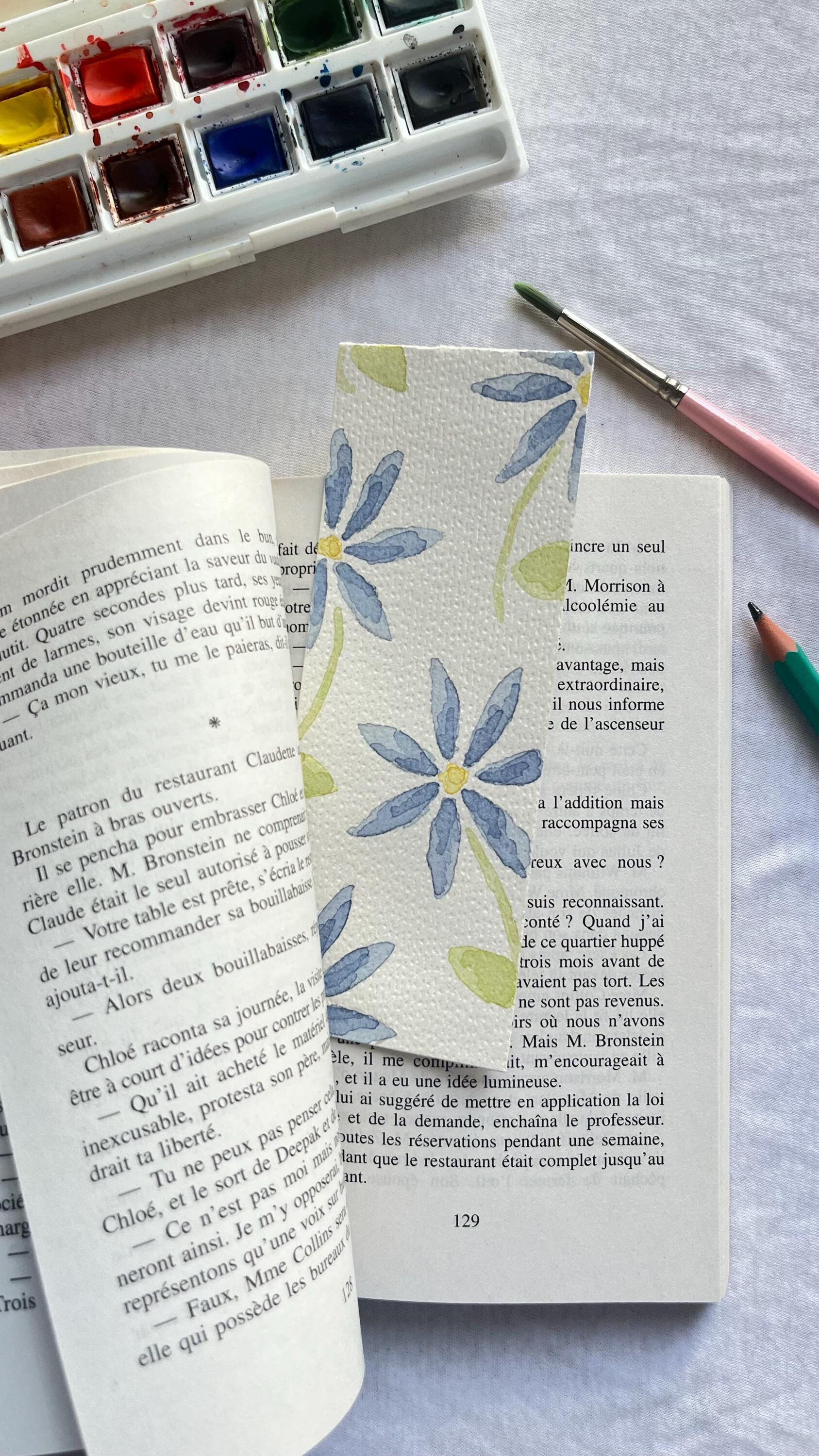 Hand Painted Watercolor Bookmarks, Gifts for Book Lovers, Handmade ...