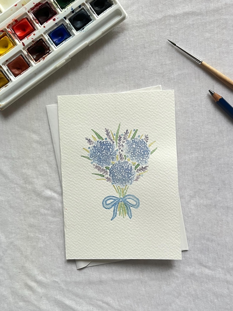 Hand Painted Watercolor Flower Cards, Greetings Cards, Greetings ...
