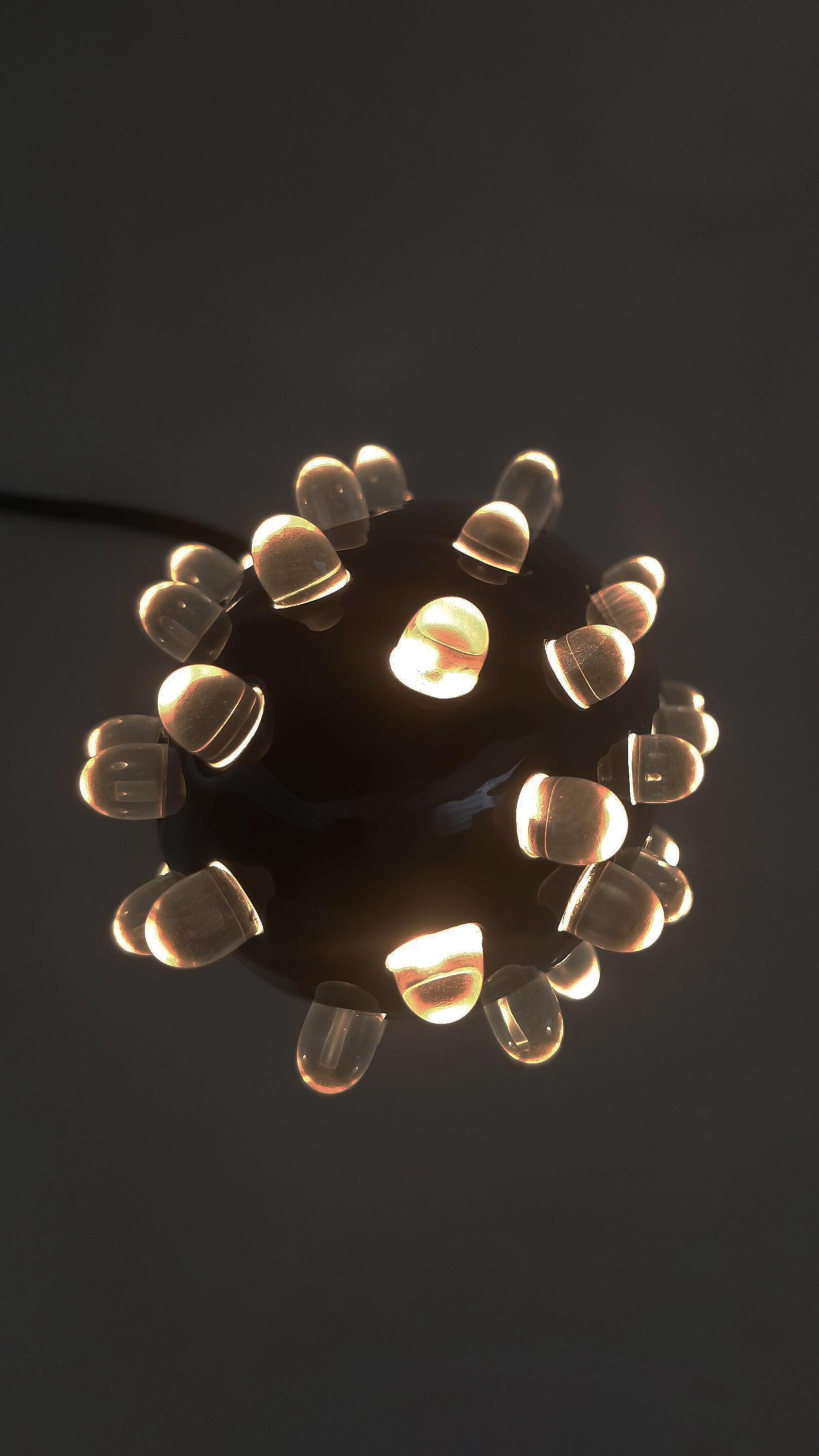 Black Ceramic & Fused Glass Table Lamp: Modern Artisan Lighting - Etsy